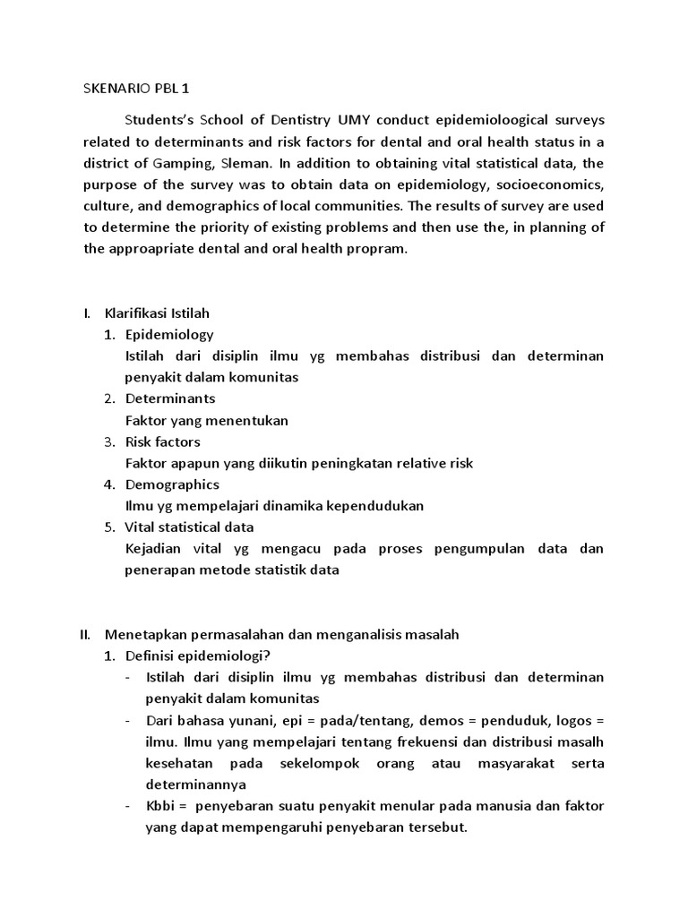Skenario PBL 1 Blok 9 Lo | PDF
