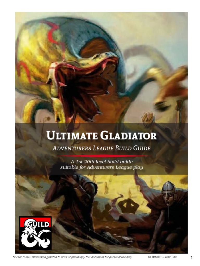 Ultimate Gladiator Character Build Guide | PDF | Dungeons & Dragons ...