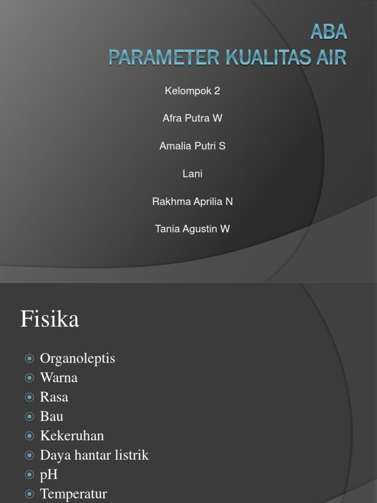 Uji Parameter Air Pdf