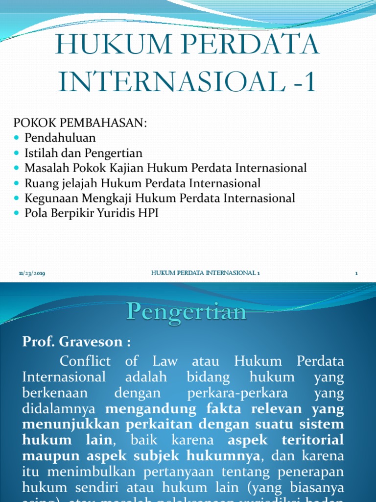 Hukum Perdata Internasioal - 1 | PDF | Politik | Ilmu Sosial