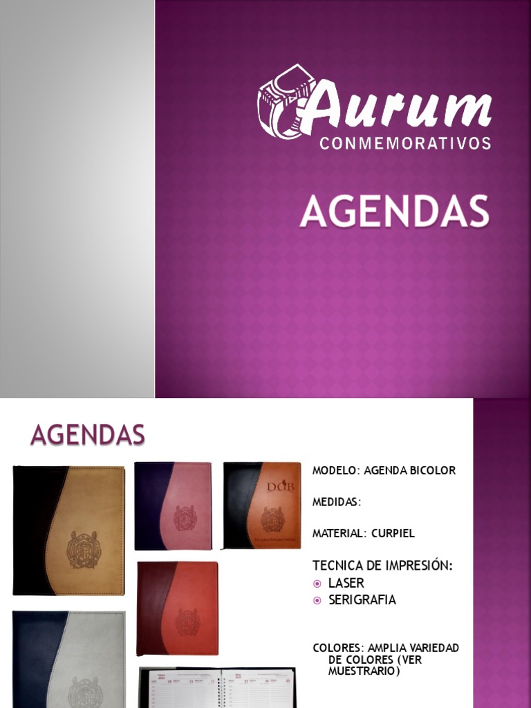 Agendas Aurum Conmemorativos PDF | PDF