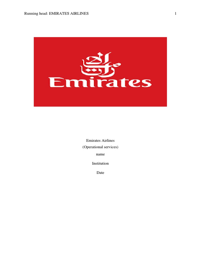 Emirates Airlines | PDF | Strategic Management | Emirates (Airline)