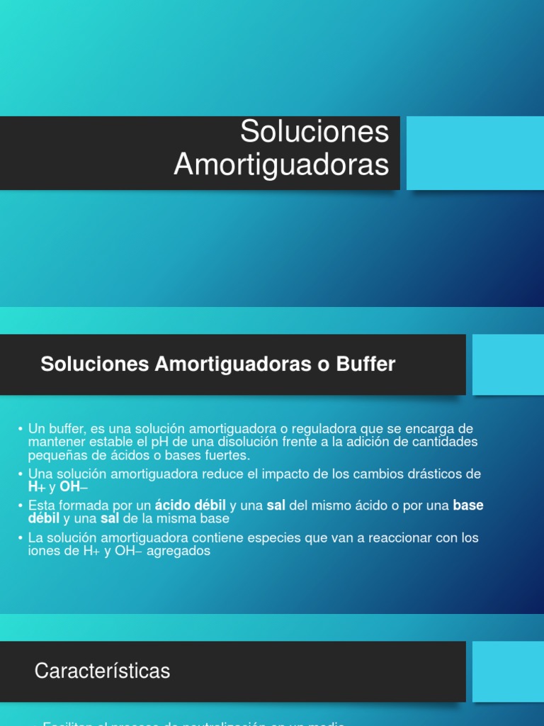 Soluciones Amortiguadoras | PDF | Solución tampón | Ácido