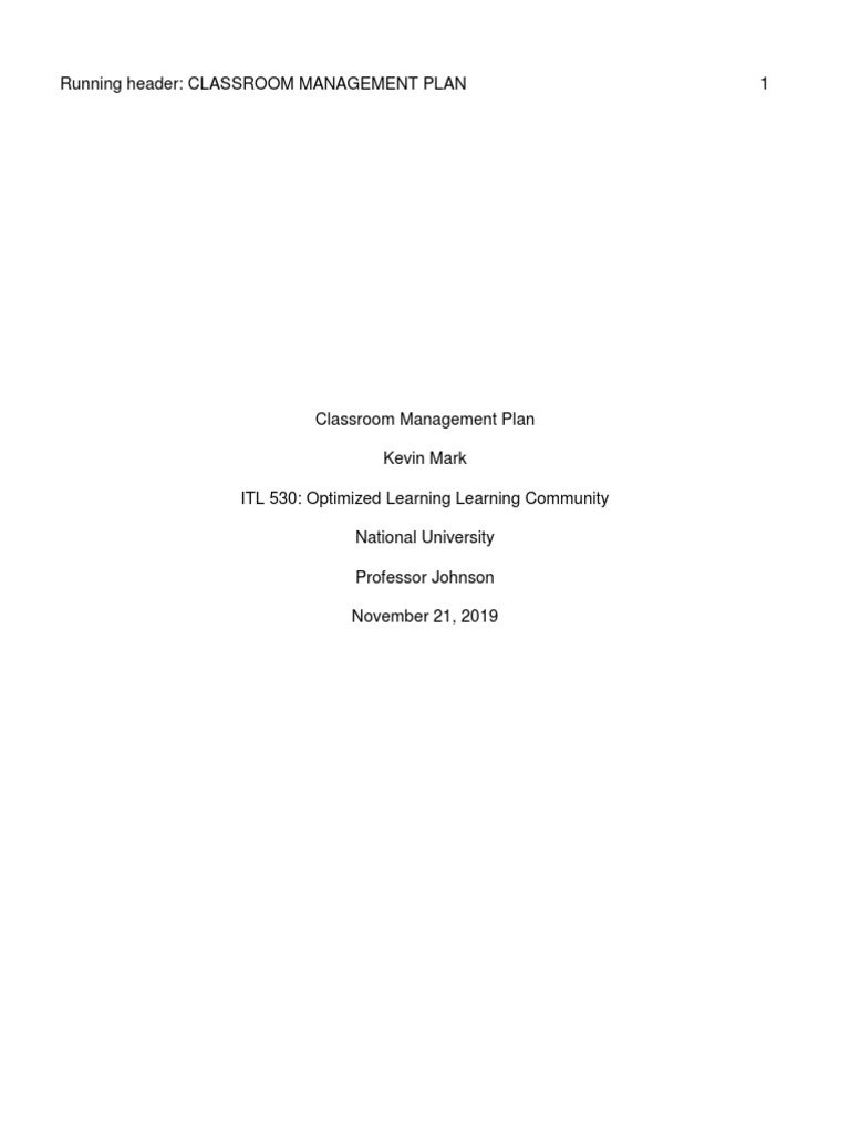 Classroom Management Project 1 | PDF | Classroom Management | Classroom