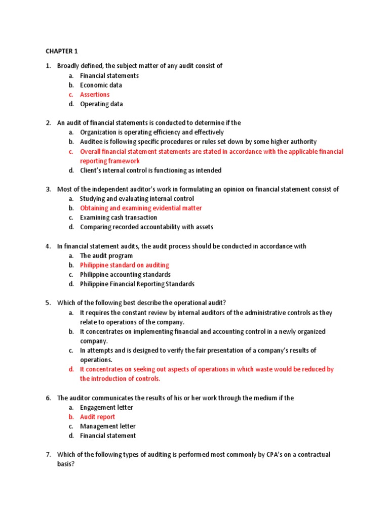 Auditing Theory Salosagcol | PDF | Financial Audit | Auditor's Report
