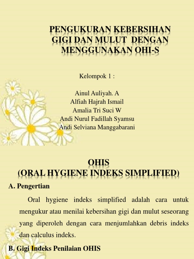 Indeks Kebersihan Gigi Mahasiswa | PDF