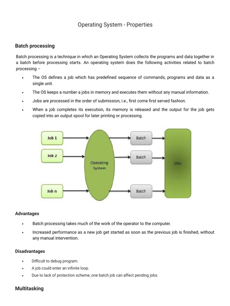 Operating System Properties Tutorialspoint Pdf Process Computing Operating System
