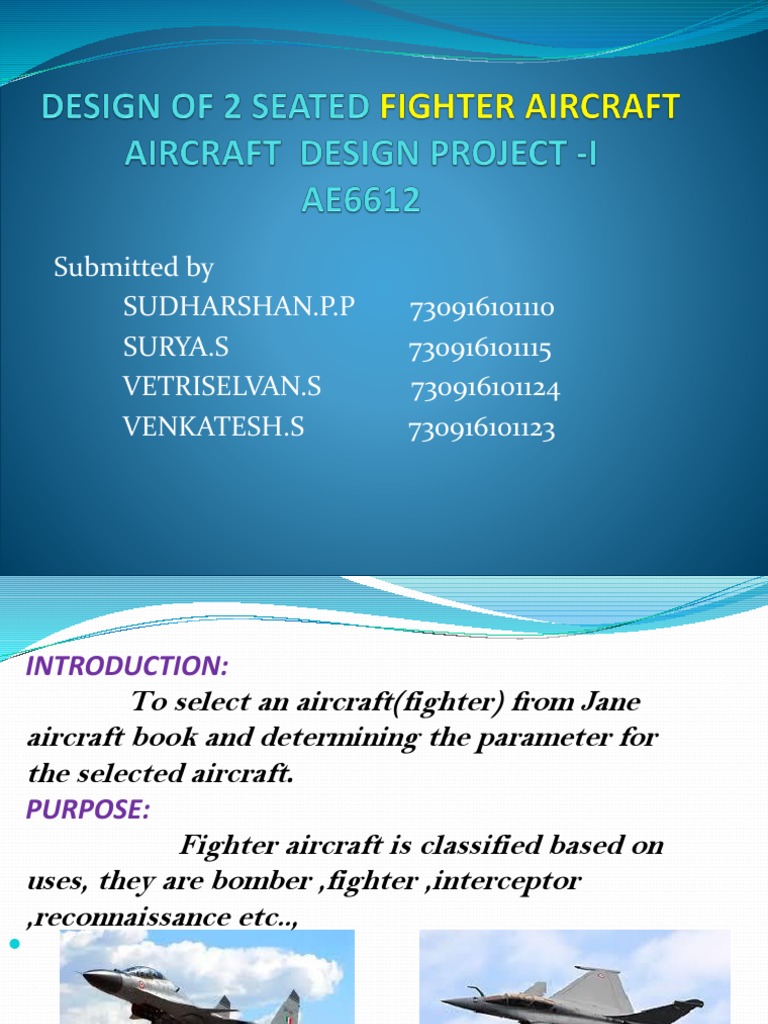 Design of 2 Seated Fighter Aircraft | PDF | Payload | Takeoff