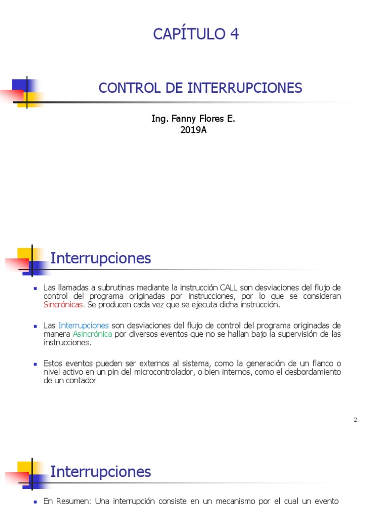 Control de Interrupciones | PDF | Programa de computadora | Programación