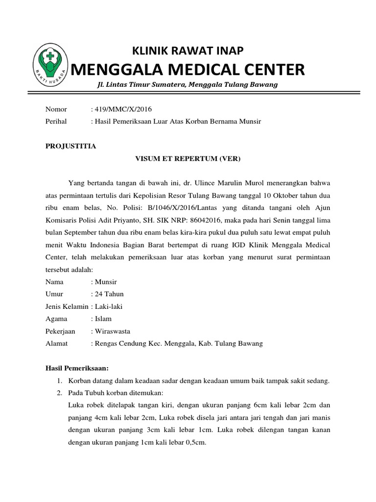 Contoh Surat Visum | PDF