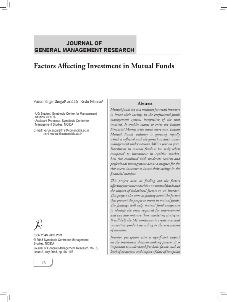 Research Paper | PDF | Investment Fund | Bonds (Finance)