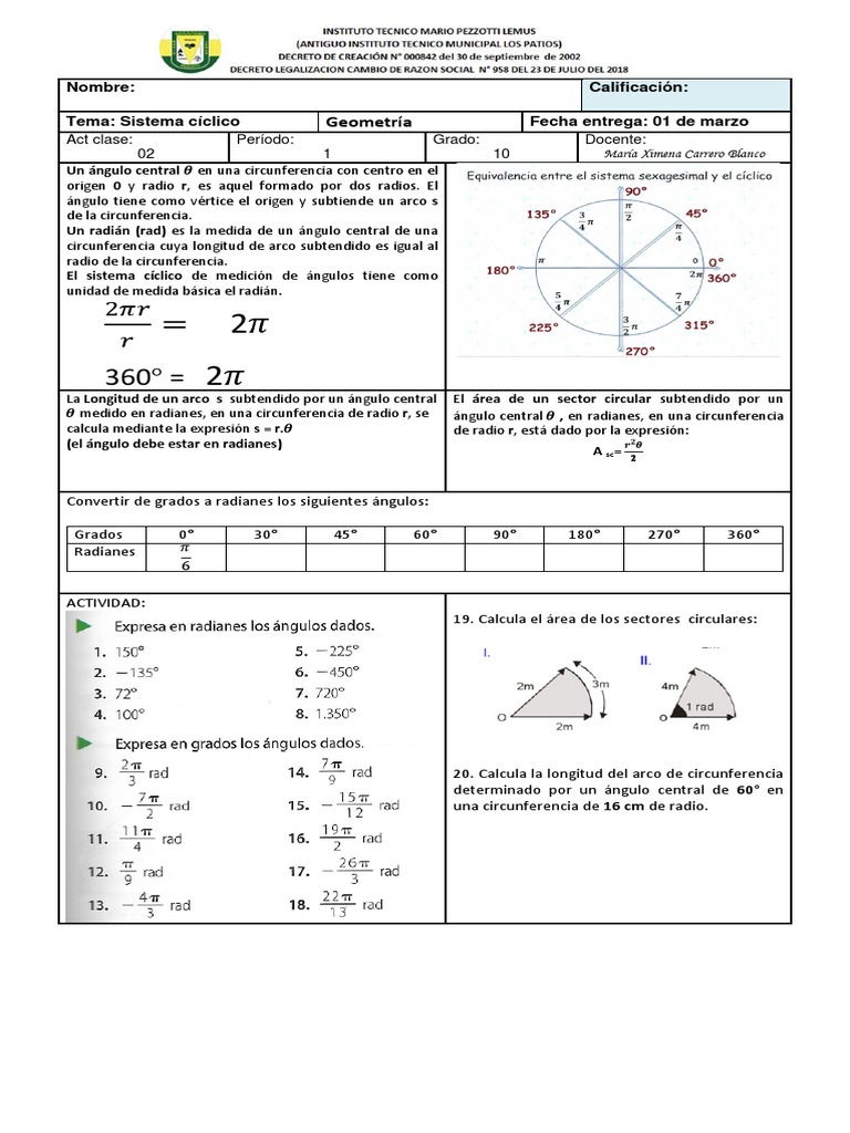 2. Sistema Cíclico | Matemática Elemental | Formas geométricas