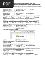 PDF 40 Soal Microsoft Excel Lengkap Jawaban | PDF | Komputer