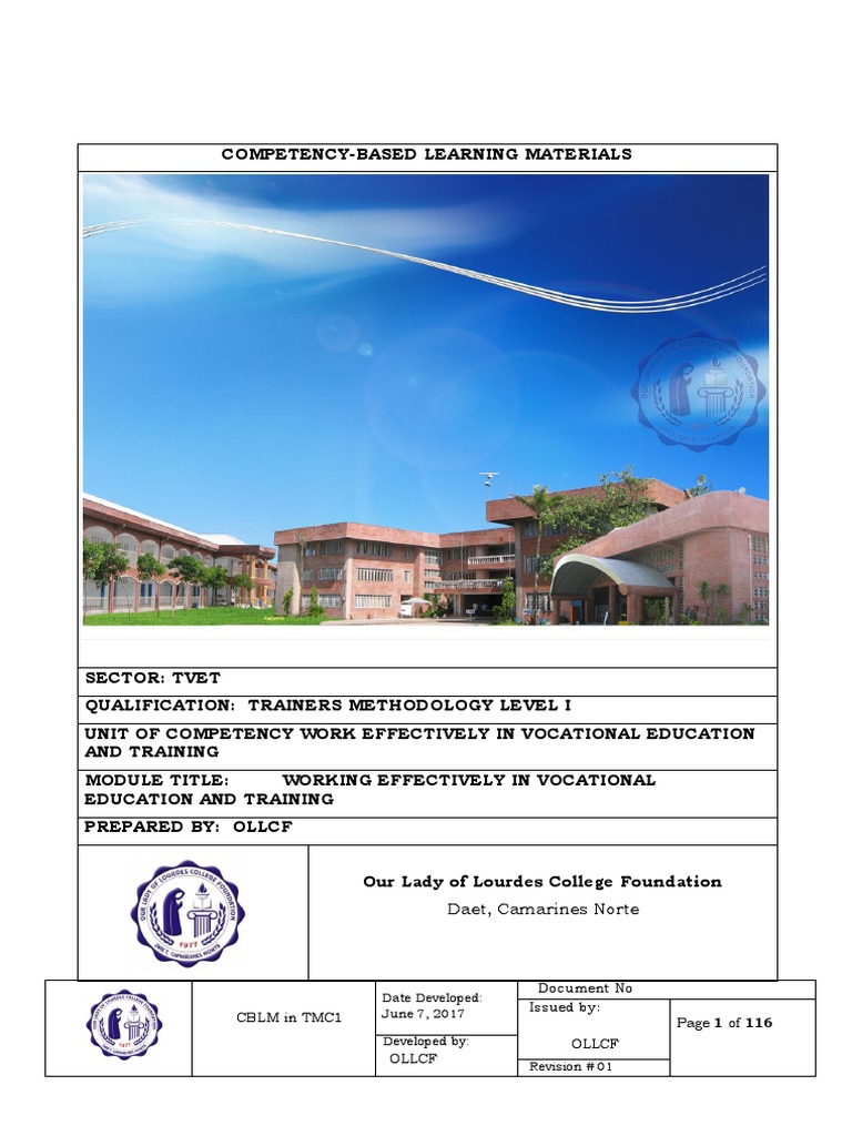 Research CBLM | PDF | Vocational Education | Competence (Human Resources)