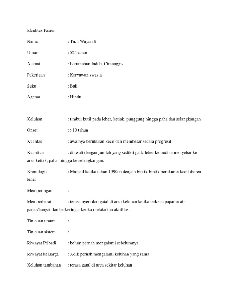 Ujian Long Case Fibroma Molle | PDF