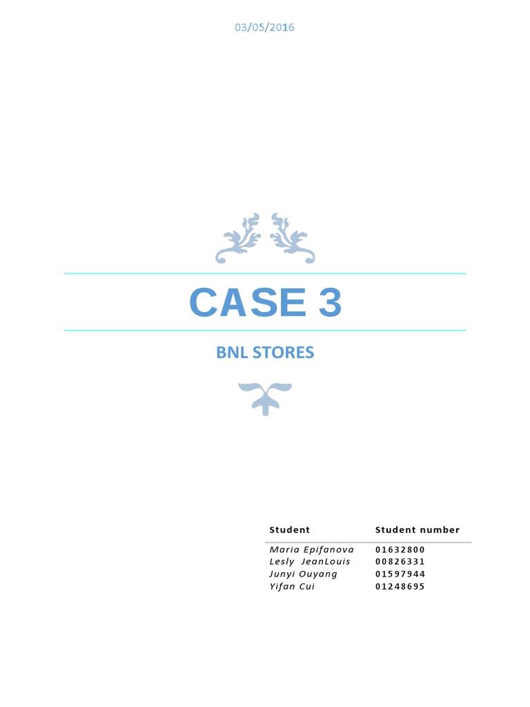 Case 3: BNL Stores | PDF | Dividend | Leverage (Finance)