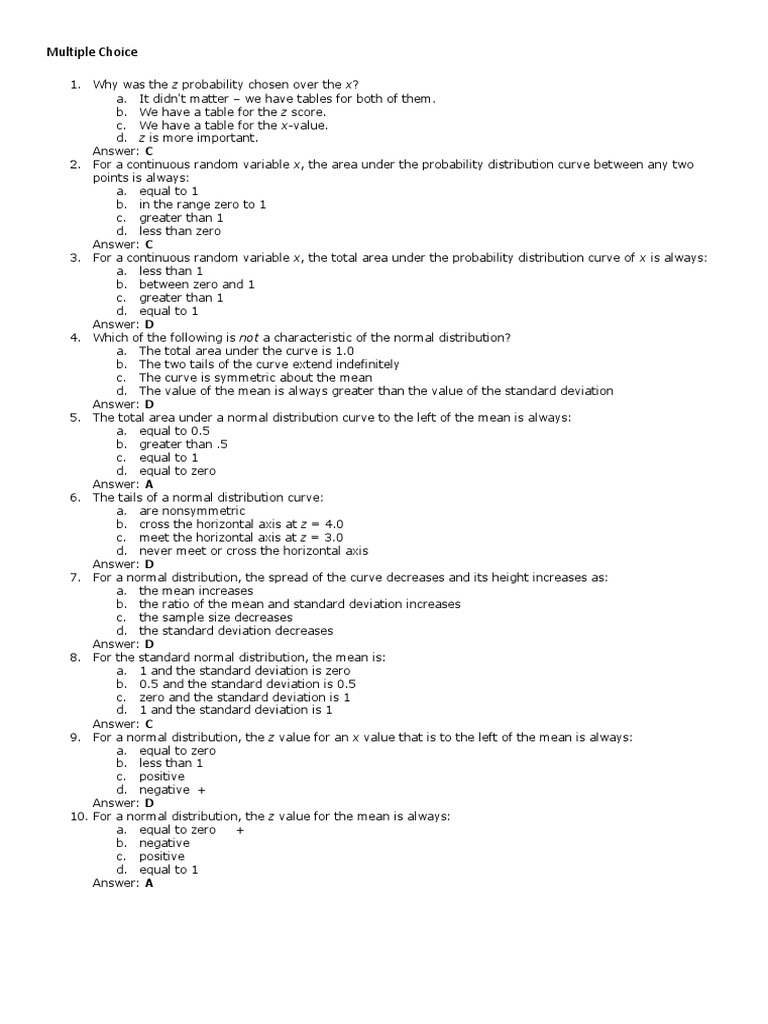 Homework Wiley 1 - Key Answer | PDF | Normal Distribution | Mean