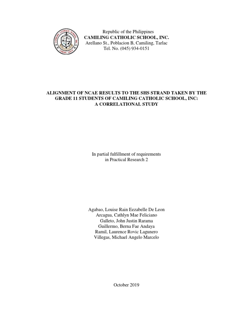 Chapter 1-5 NCAE RESULTS | PDF | Science, Technology, Engineering, And ...