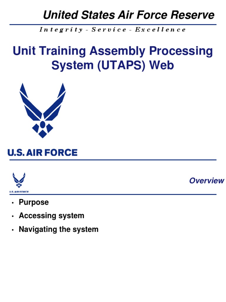 Air Force Reserve UTAPS Guide | Information Technology Management ...