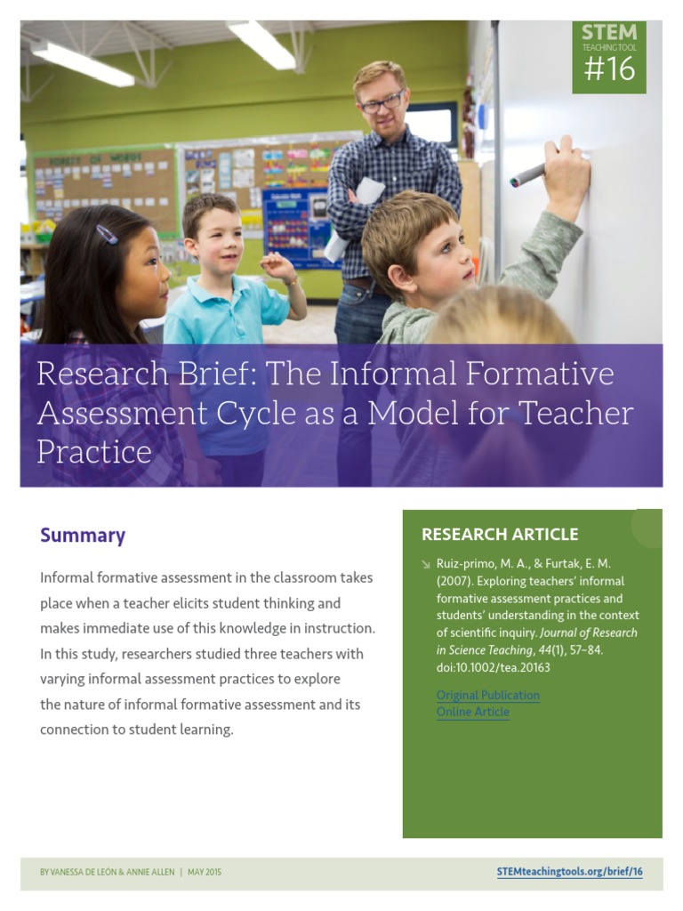 Stem Teaching Tool 16 Informal Formative Assessment | PDF | Educational ...