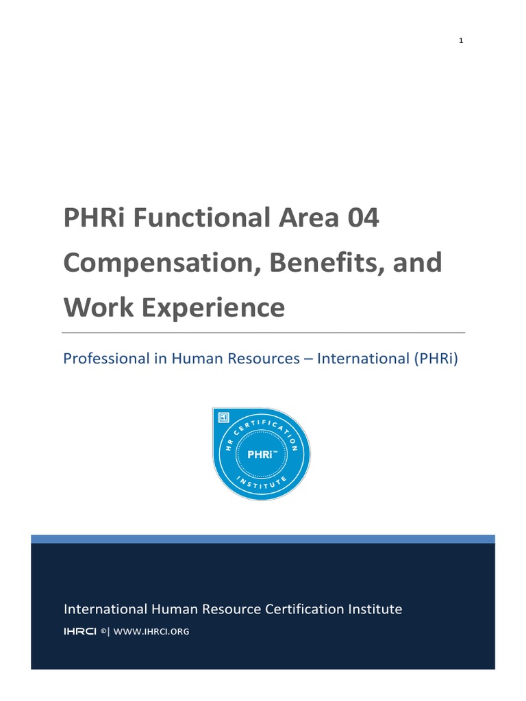 2018 PHRi Workbook Module 4 Final | PDF | Employment | Competition