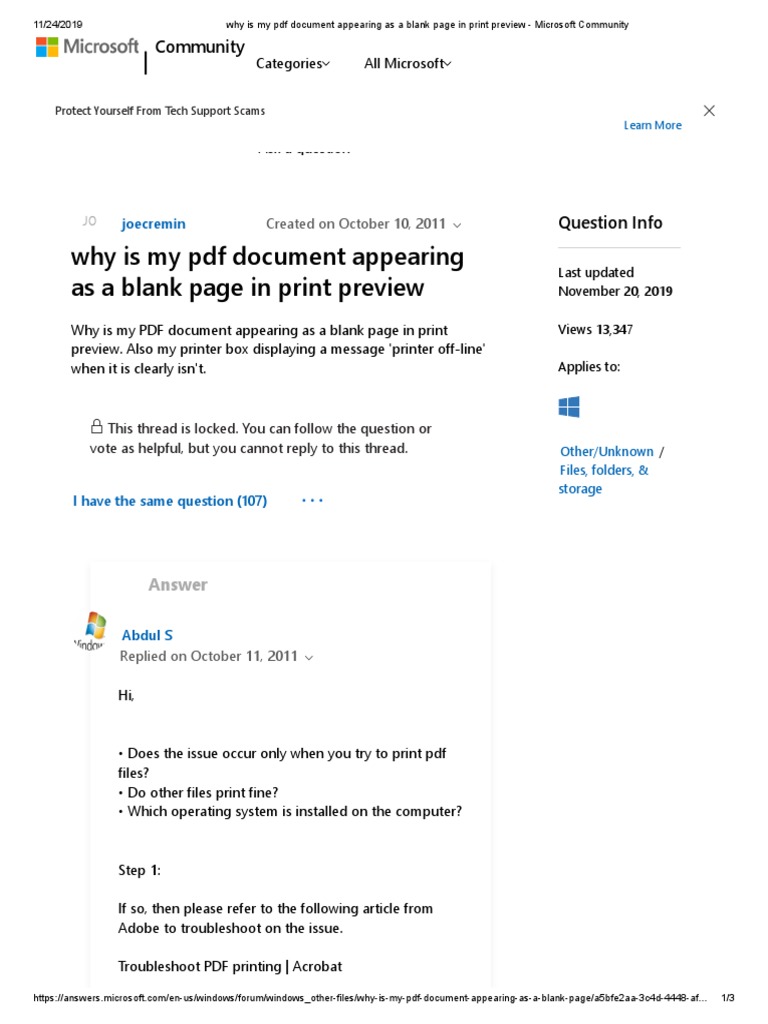 Why Is My PDF Document Appearing As A Blank Page in Print Preview ...