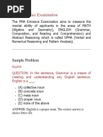 PMMA 2025 Entrance Exam Reviewer | PDF | Grammatical Number | Verb
