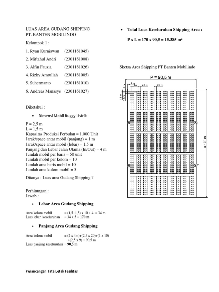 Luas Area Gudang Shipping | PDF