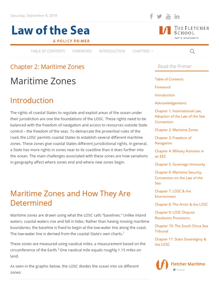 Chapter 2 - Maritime Zones - Law of The Sea | PDF | Territorial Waters ...