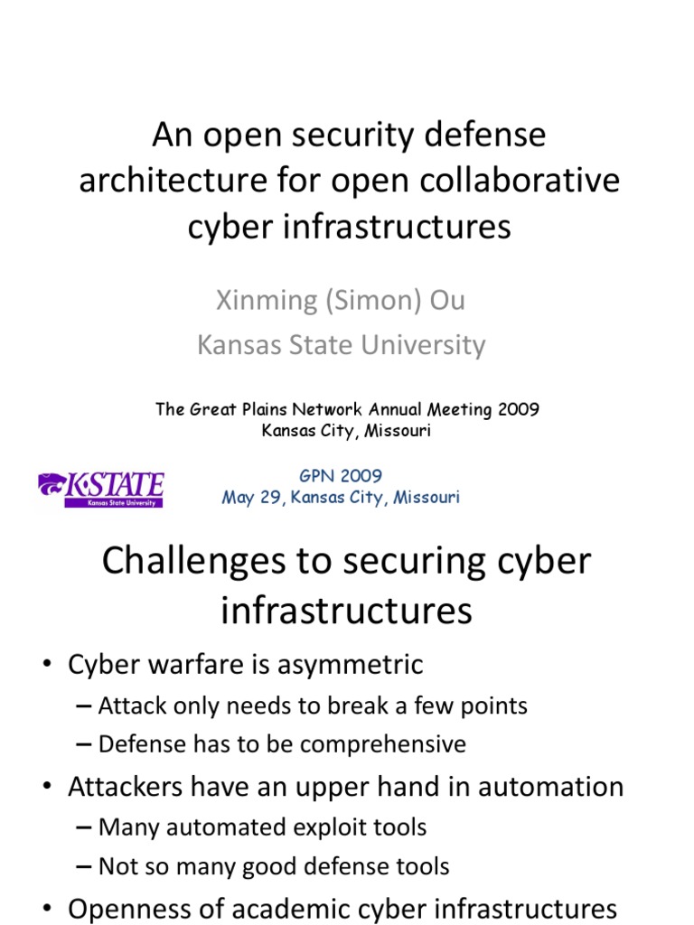 An Open Security Defense Architecture For Open Collaborative Cyber ...