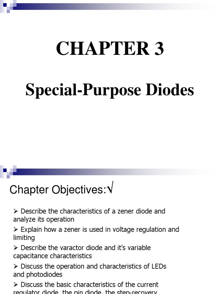 Chapter 3 Special Purpose Diode | PDF | Diode | P–N Junction