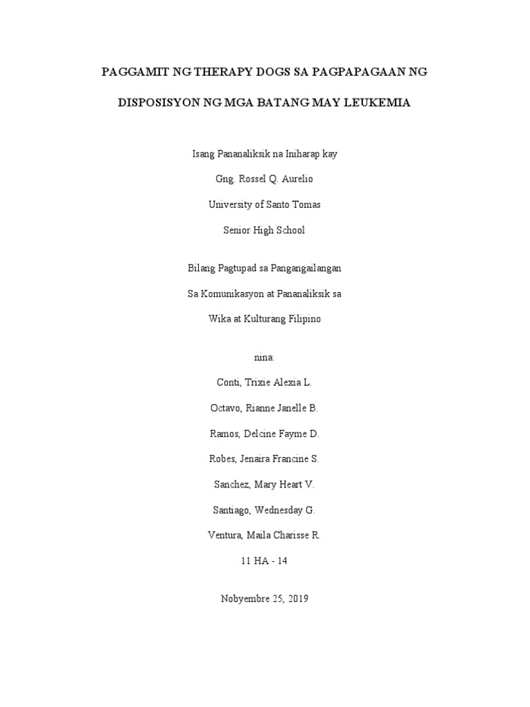 Filipino Research Paper PDF | PDF