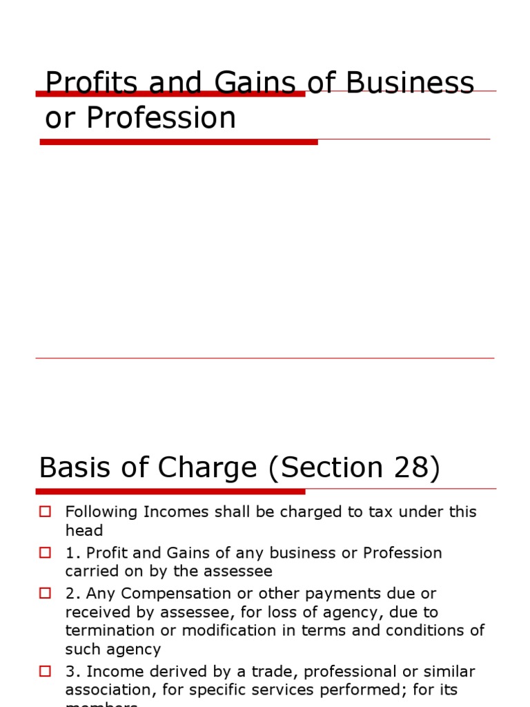 PGBP New Slides | PDF | Income Tax | Expense