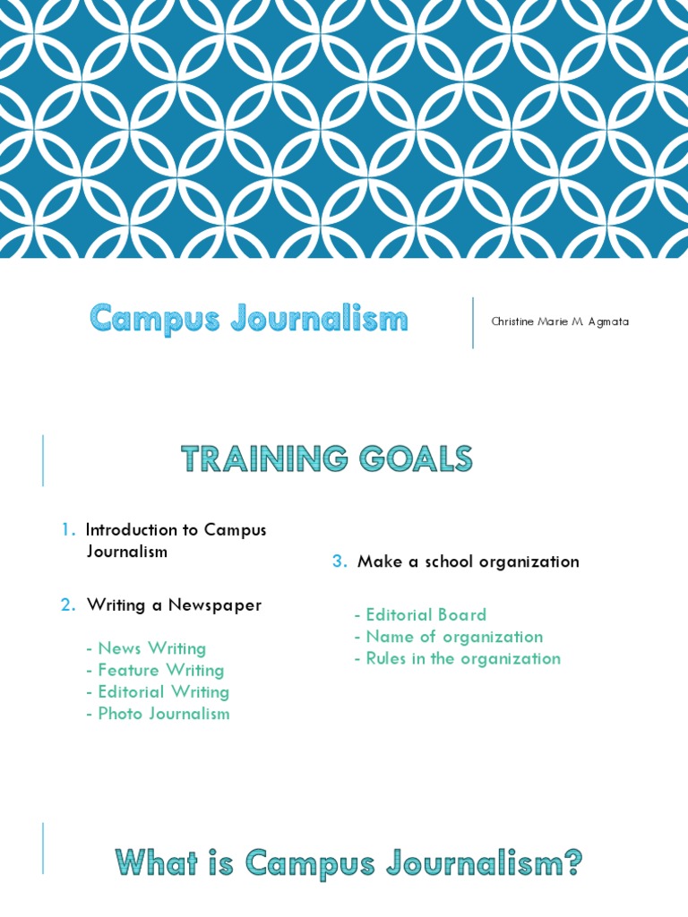 Campus Journalism Training | PDF | News | Journalism