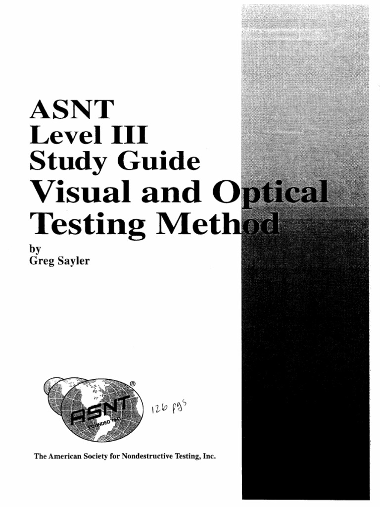 7 - VT SG III - (ASNT Level - III Stude Guide - VT Method - by Greg Sayler) PDF | PDF
