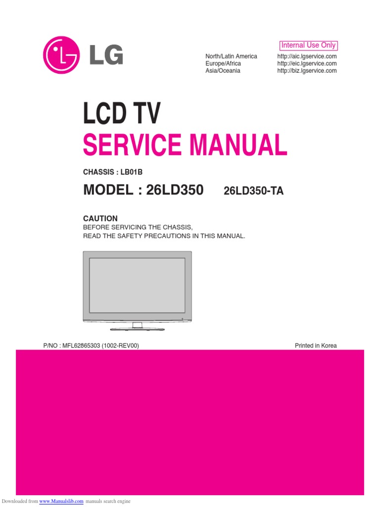 LG 26ld350 Service Manual | PDF | Printed Circuit Board | Soldering