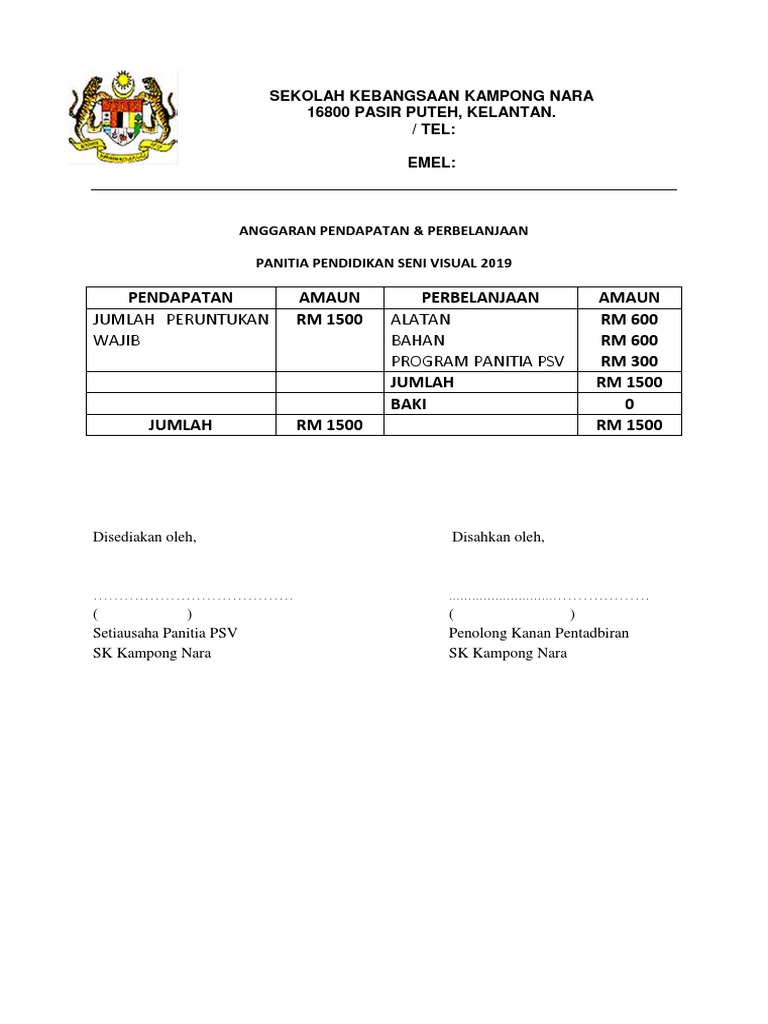 Anggaran Pendapatan Dan Perbelanjaan | PDF