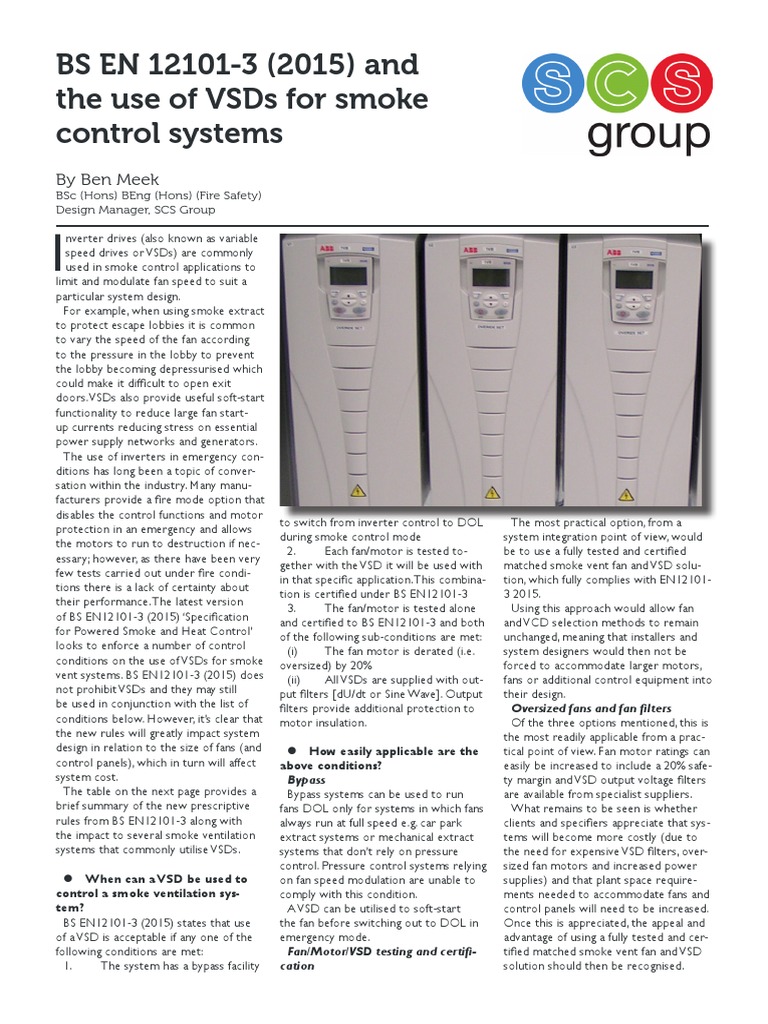 VFD in Smoke Exhaust | PDF | Ventilation (Architecture) | Electrical ...