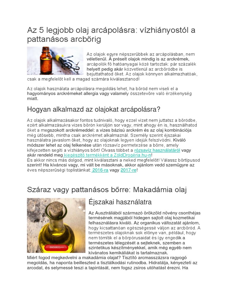 Az 5 Legjobb Olaj | PDF