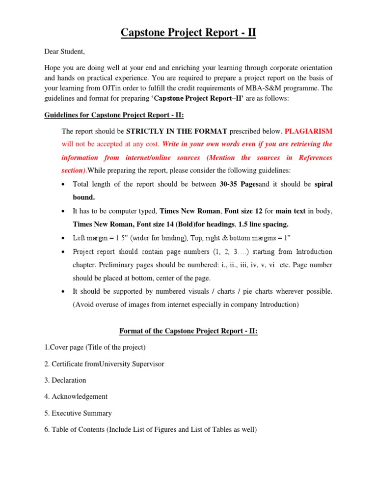 Format - Capstone Project Report II BFSI | PDF | Business | Economies