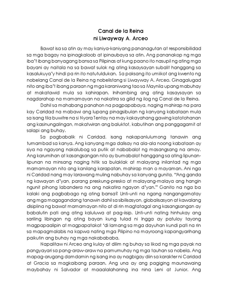 Nobela (Buod) Cel | PDF