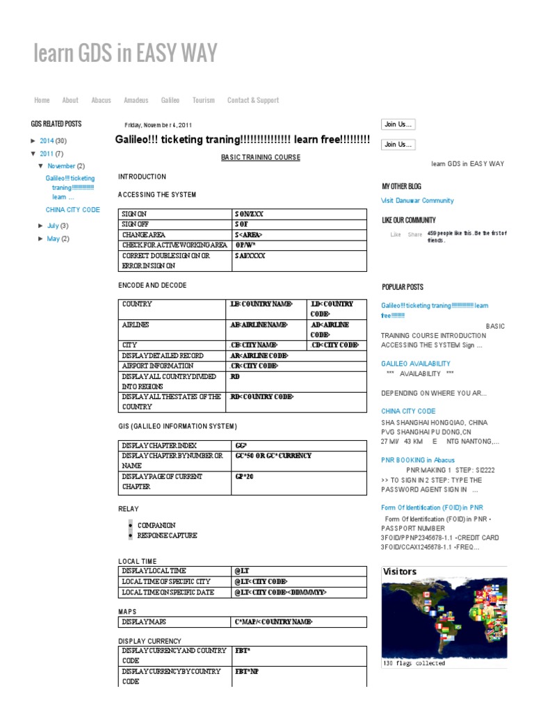 Galileo Basic Commands | PDF | Information Science | Cyberspace