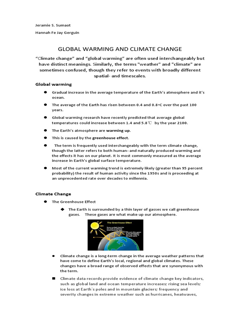 Global Warming and Climate Change | PDF | Global Warming | Climate Change