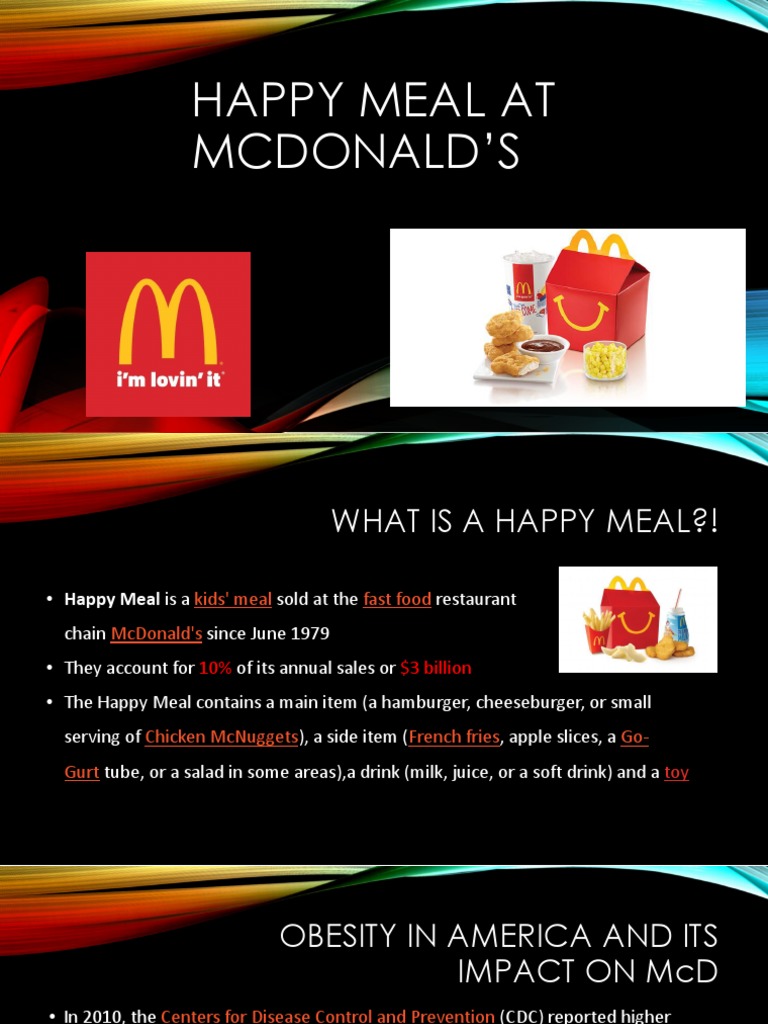 Analysis of McDonald's Happy Meals and the Impact of Obesity and ...