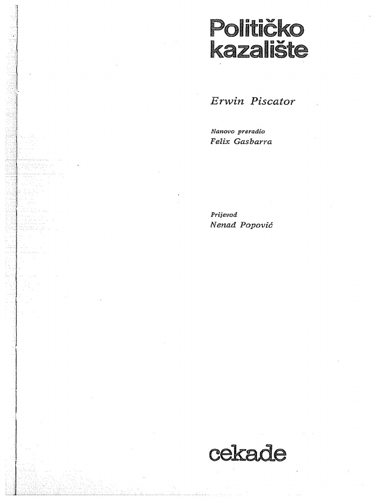 Erwin Piscator-Političko Kazalište PDF | PDF