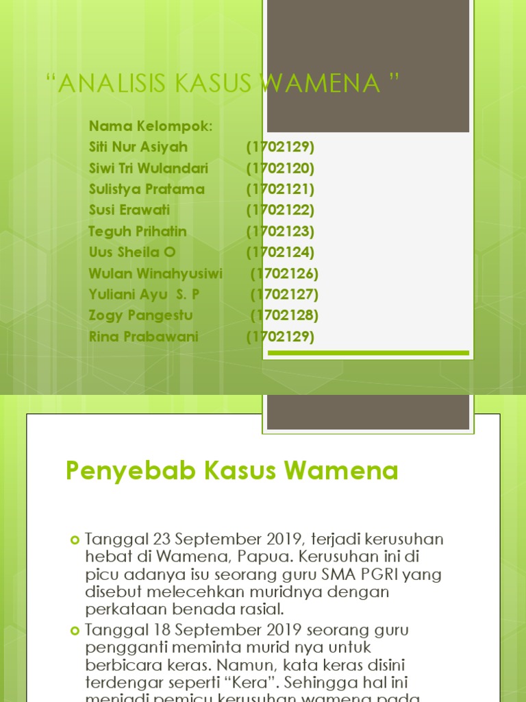 Wamena | PDF | Politik | Ilmu Sosial