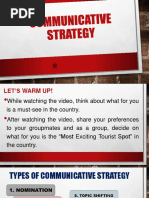 Types of Communicative Strategy: Topic Control, Topic Shifting, Repair ...