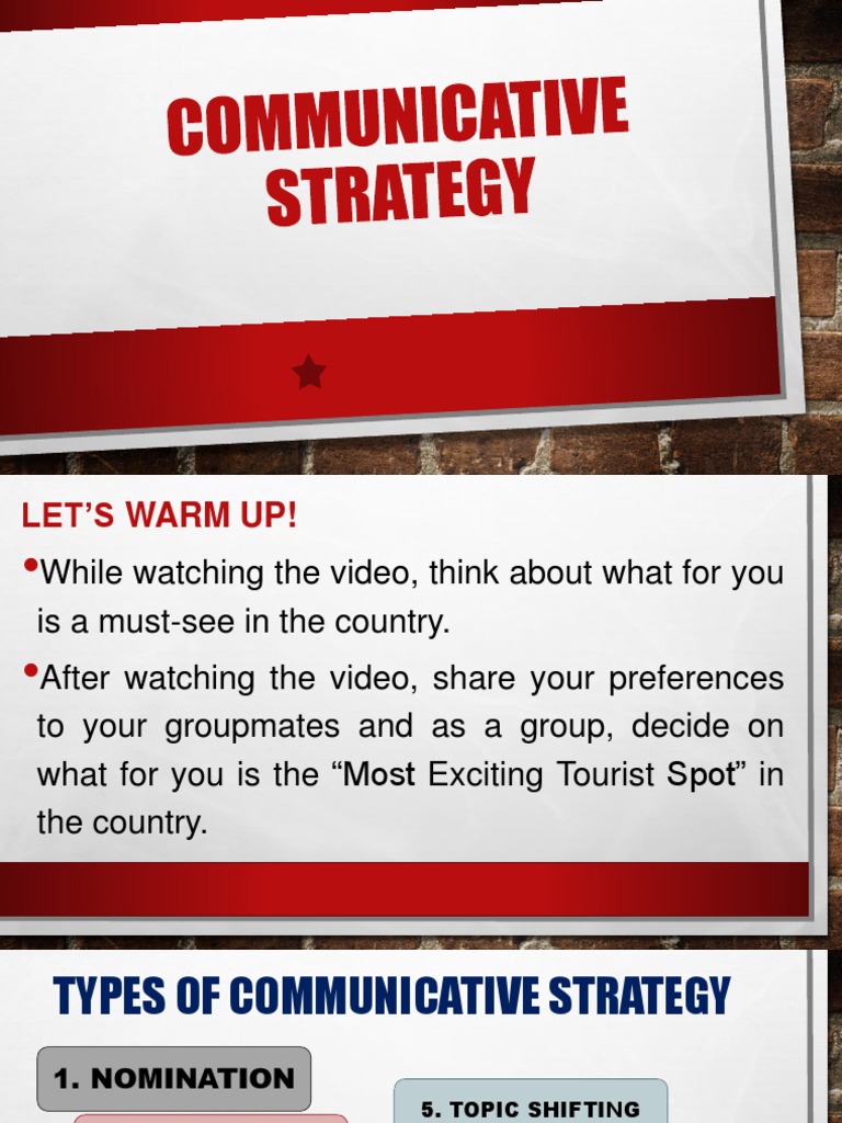 Communicative Strategy | PDF | Conversation | Semiotics