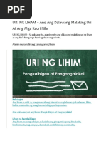 Iba't Ibang Uri NG Liham at Pagsulat NG | PDF