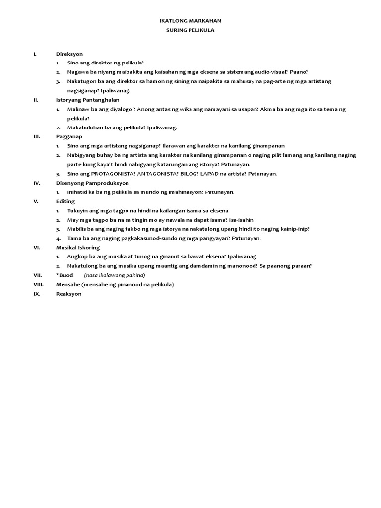 Suring Pelikula Format | PDF